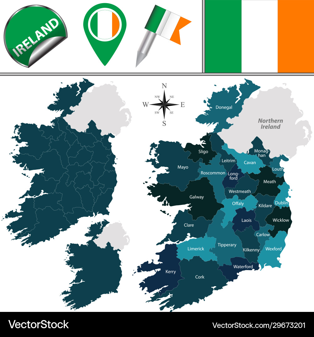 Northern Ireland Flag Map Vector Images (over 370)