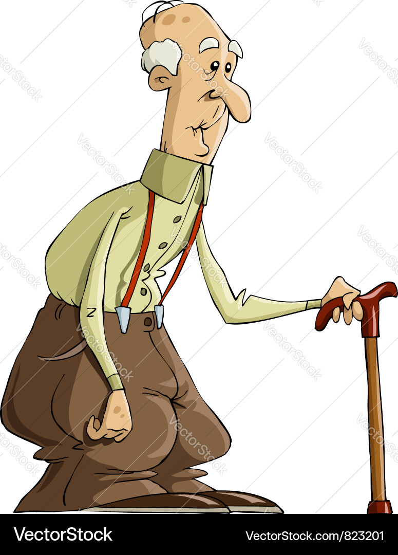 Old man Royalty Free Vector Image - VectorStock
