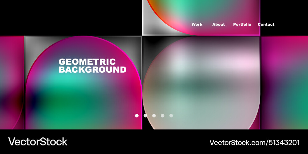 Round squares circles with fluid gradients Vector Image