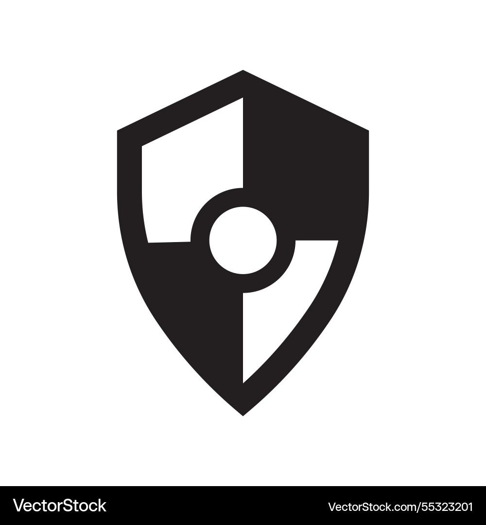 Shield of strength and unity logo Royalty Free Vector Image