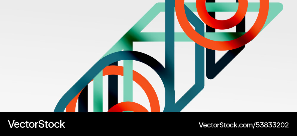 Abstract Background Colorful Geometric Shapes Vector Image