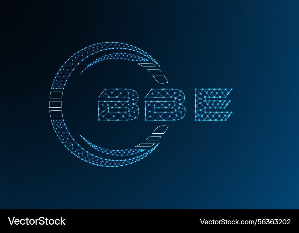Bbe low poly letter logo design lower Royalty Free Vector