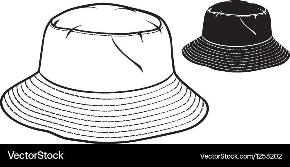 Bucket hat collection Royalty Free Vector Image