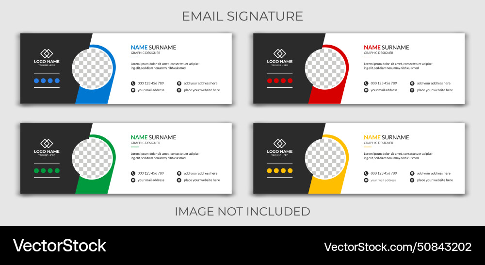 Email signature template or cover banner design Vector Image
