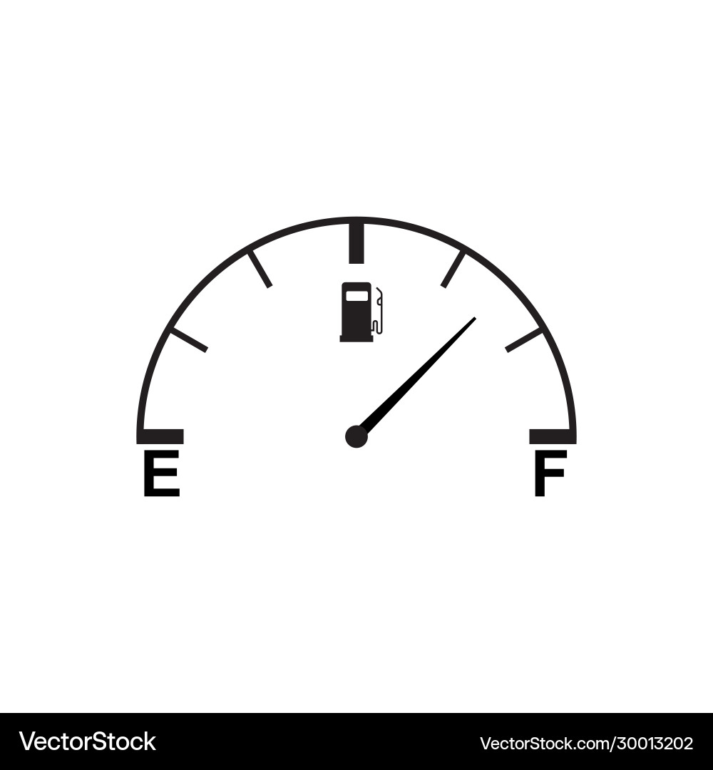 Full Fuel Gauge Icon Royalty Free Vector Image