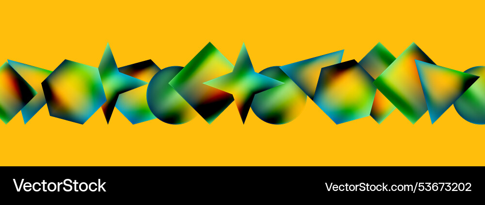 Neon color geometric shapes square triangle circle