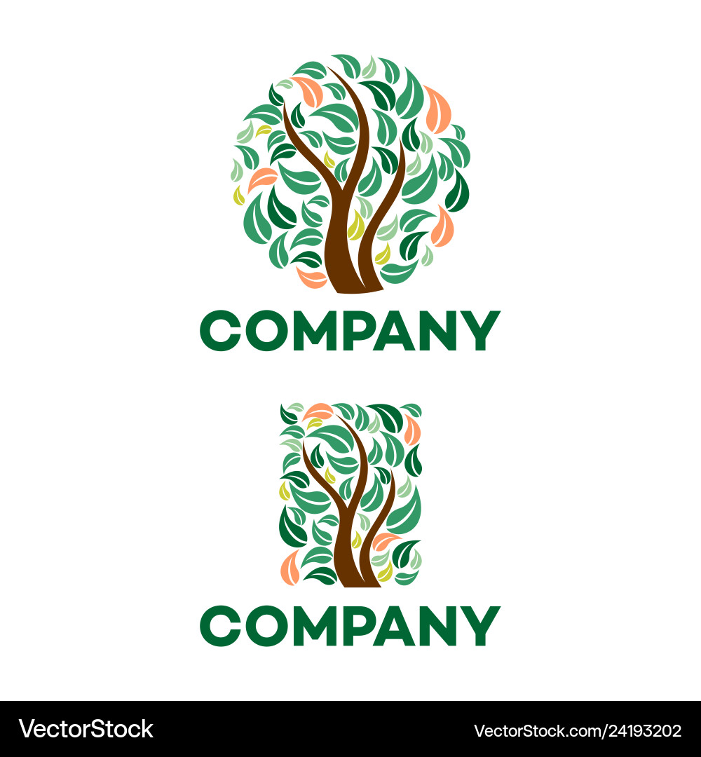 Square tree logo Royalty Free Vector Image - VectorStock