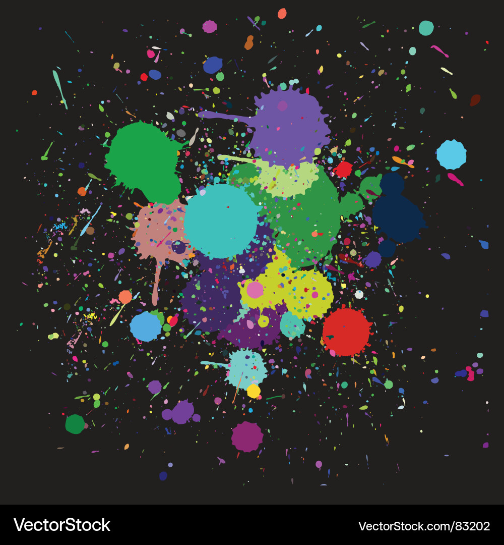 Vibrant Paint Splatter Royalty Free Vector Image