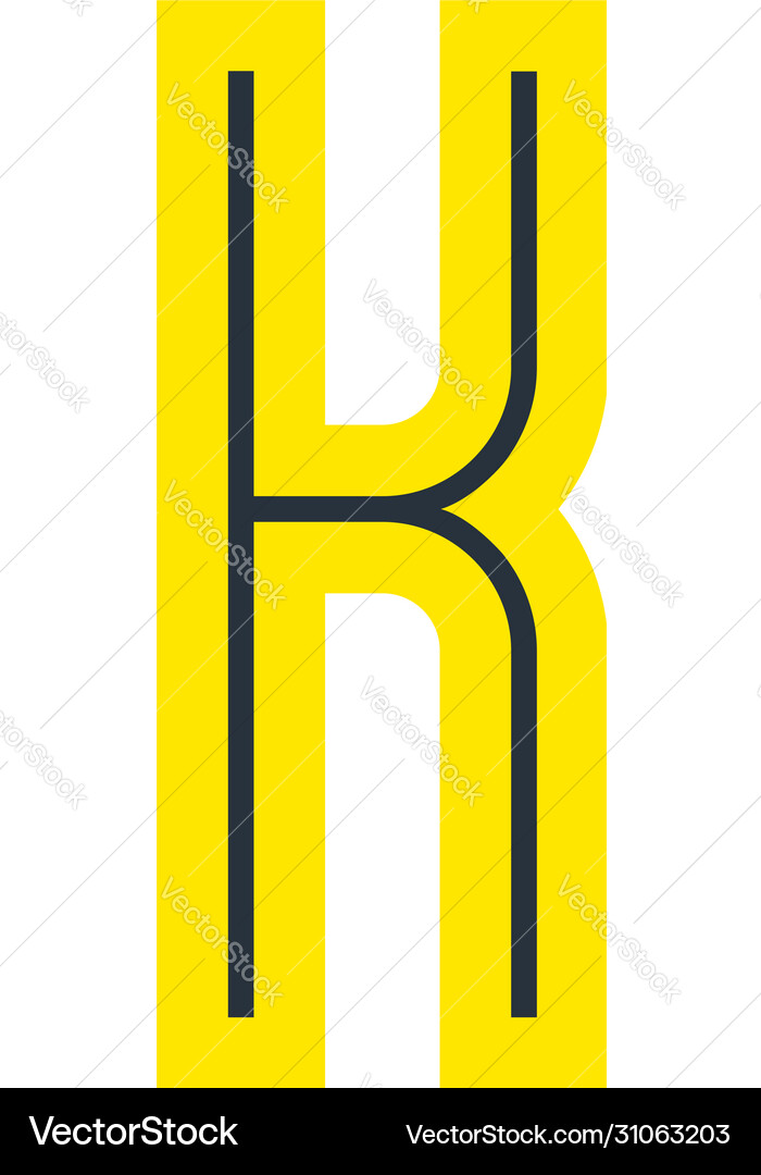 Colorful Alphabet Letter K Font Royalty Free Vector Image