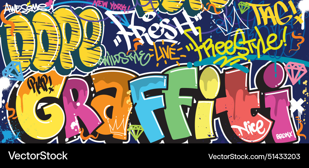Colorful graffiti backgrounds 2 Royalty Free Vector Image