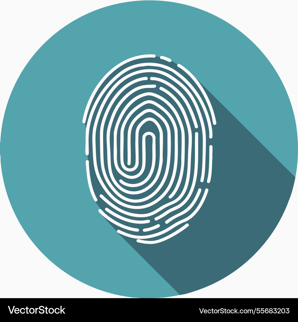 Fingerprint login icon Royalty Free Vector Image