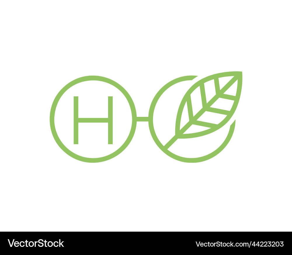 H2 symbol green hydrogen production renewable Vector Image