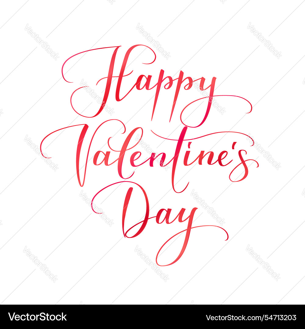 Happy valentines day hand written calligraphy Vector Image