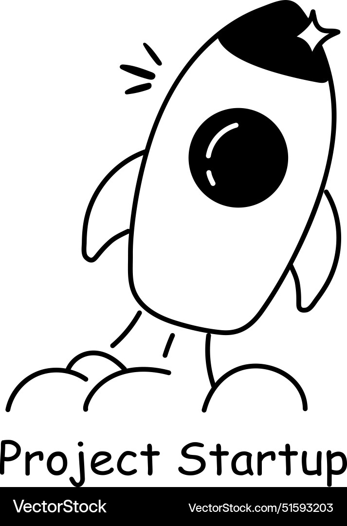 Project startup Royalty Free Vector Image - VectorStock