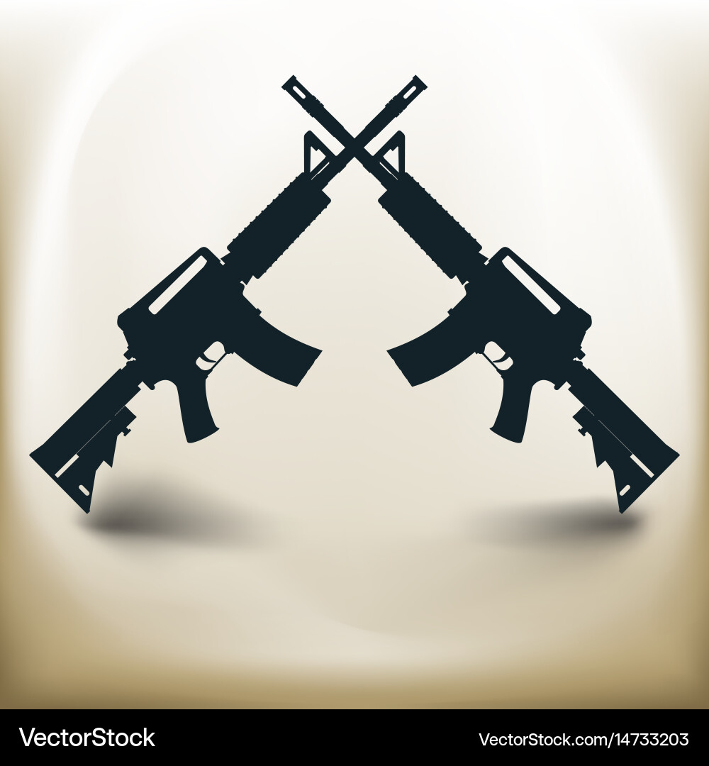 Simple assault rifle Royalty Free Vector Image