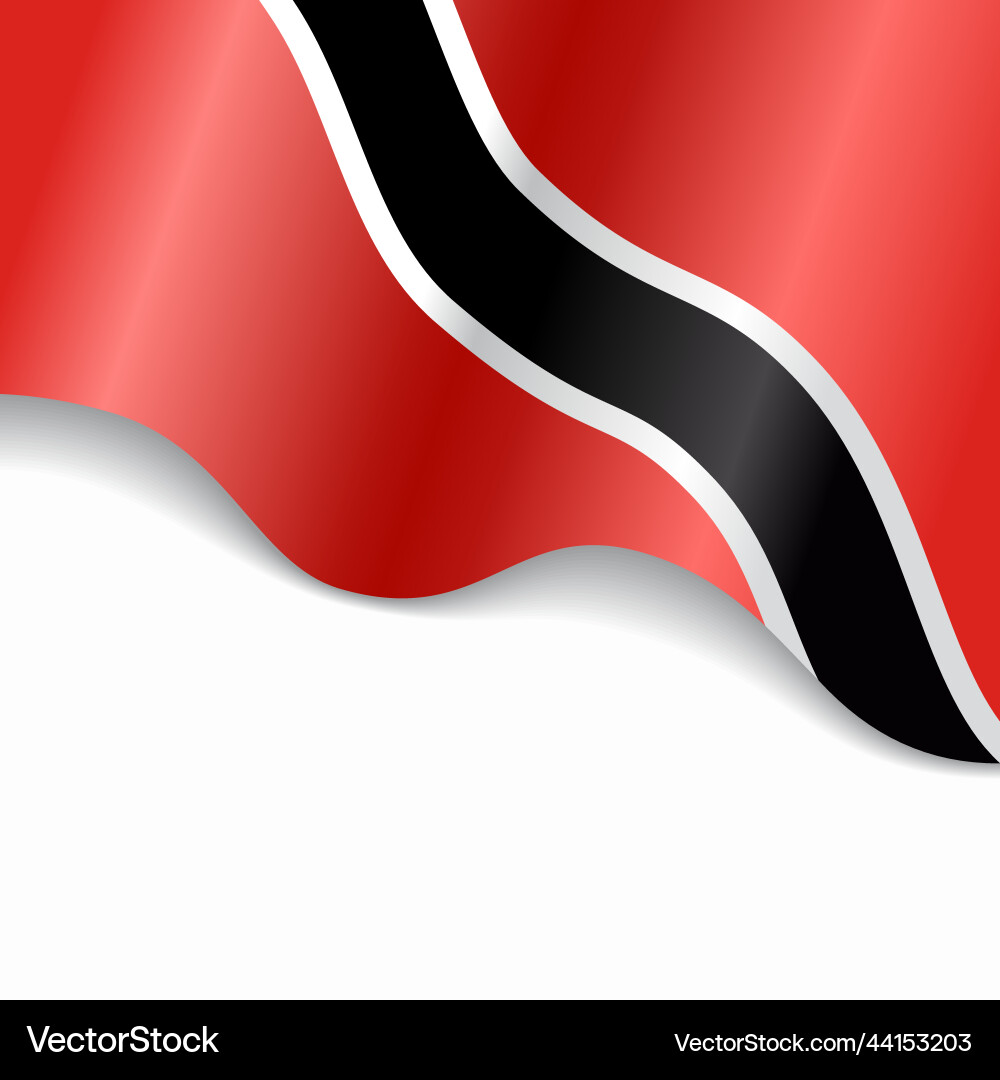 Trinidad and tobago flag wavy abstract background Vector Image