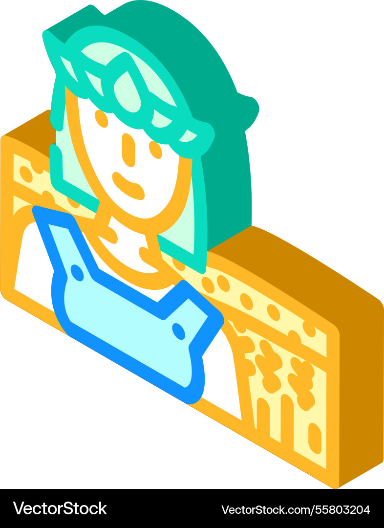 Demeter greek god mythology isometric icon Vector Image