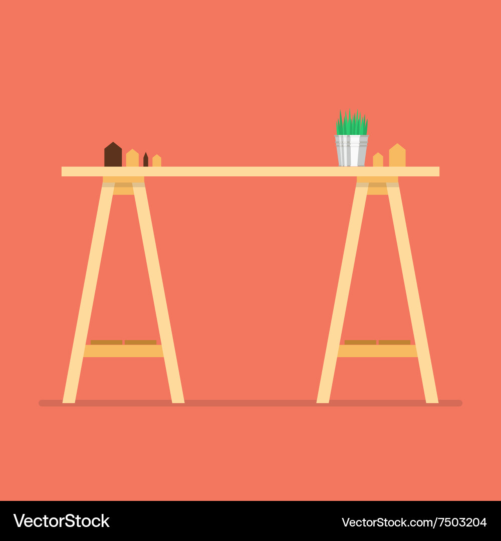 Modern office table Royalty Free Vector Image - VectorStock