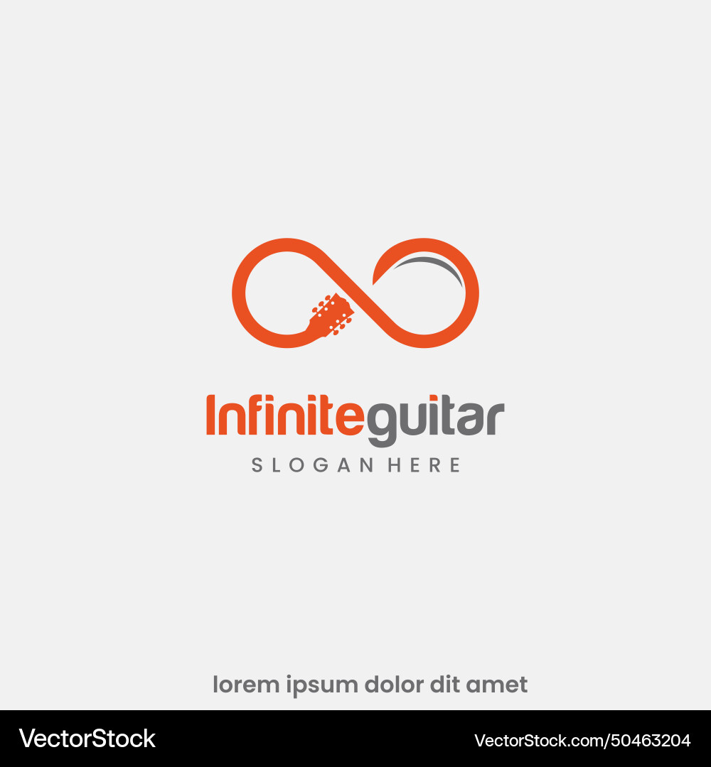 Music infinity logo design symbol Royalty Free Vector Image