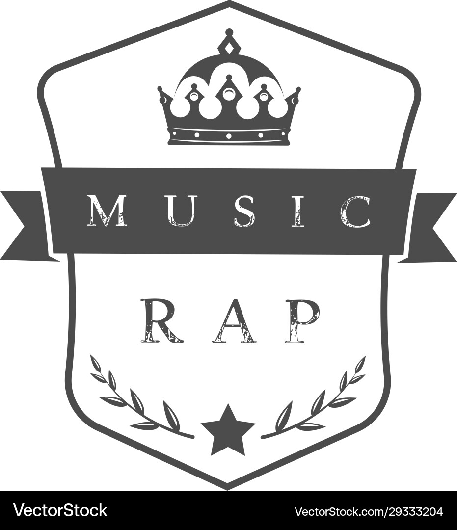 Rap music logo Royalty Free Vector Image - VectorStock