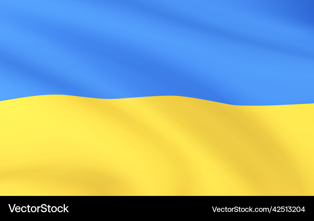 Realistic ukraine waveing flag background Vector Image