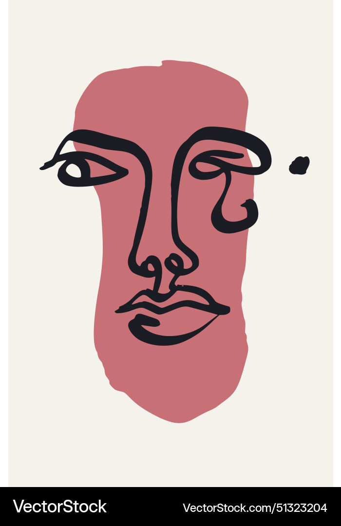 Vertical poster or card with ink wash drawing Vector Image