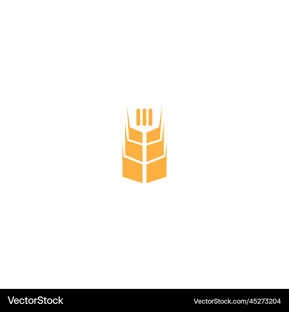 Wheat grass home icon logo Royalty Free Vector Image