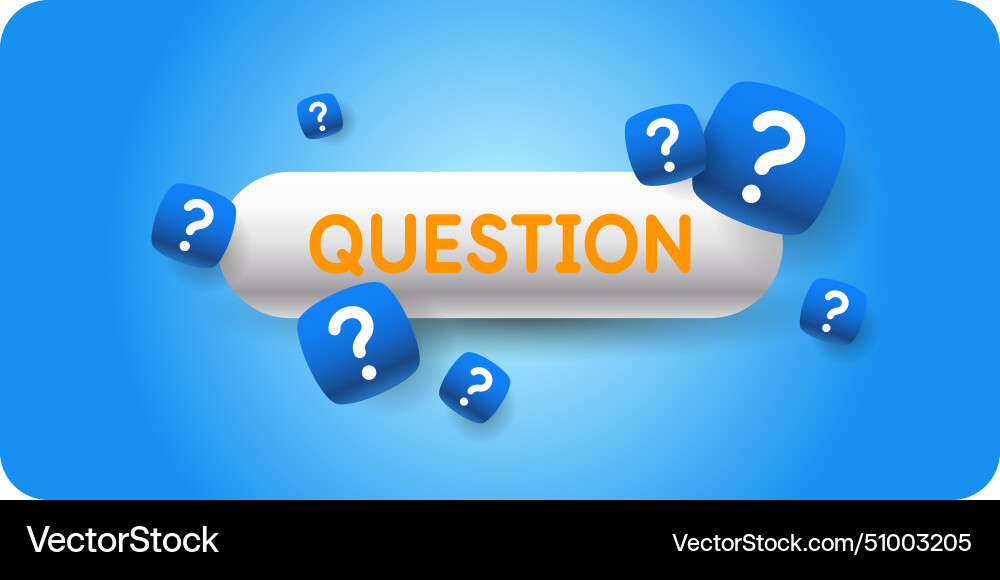 A poster with question marks Royalty Free Vector Image