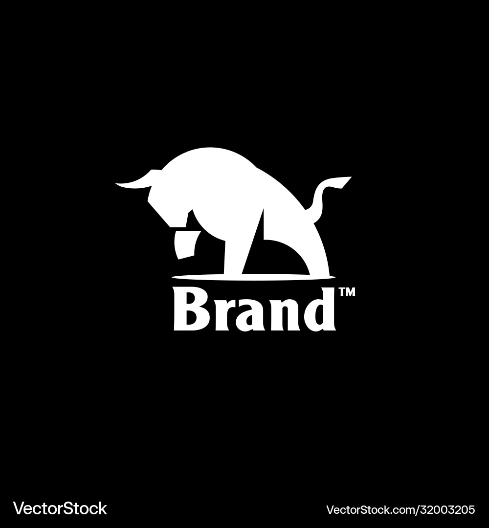 Angry bull oder taurus logo mascot Lizenzfreies Vektorbild
