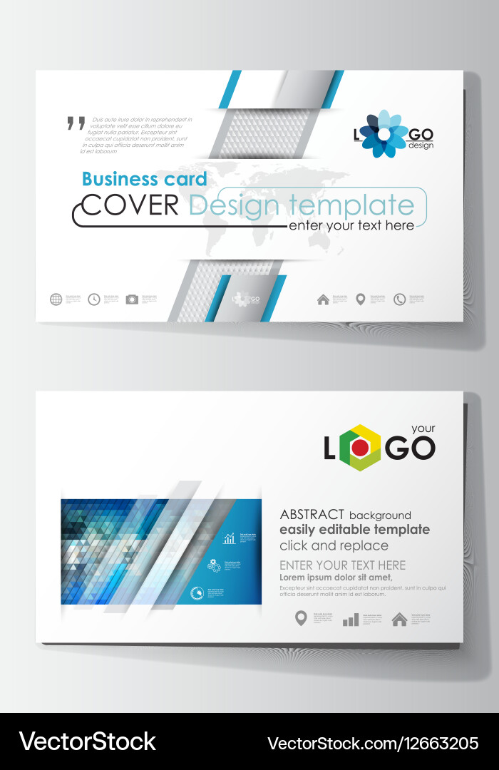 Business card templates cover design template Vector Image