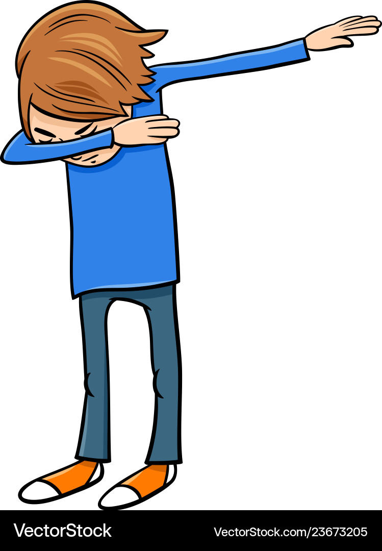 Cartoon Boy Dabbing Royalty Free Vector Image - VectorStock