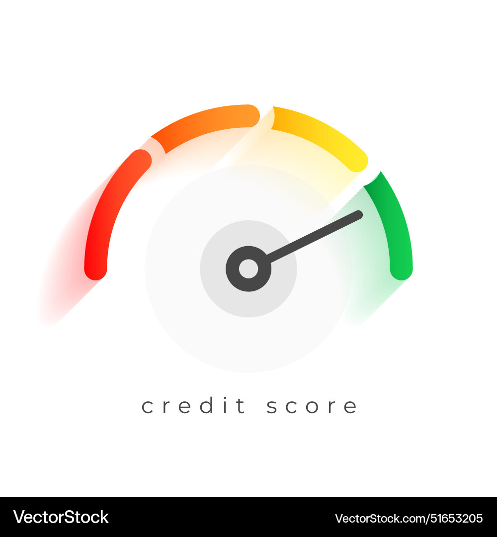 Credit score scale gauge for digital survey Vector Image