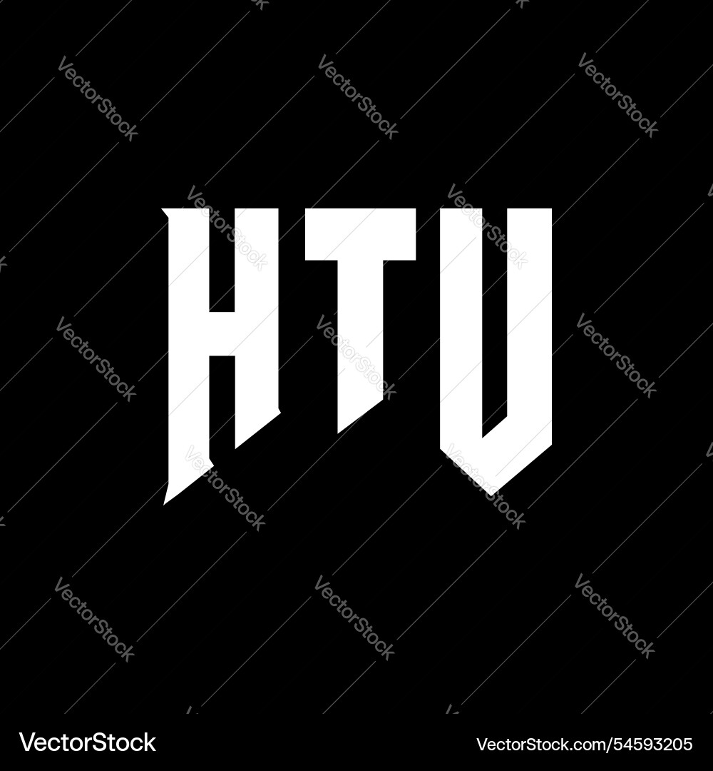 Htu letter logo design for technology company Vector Image