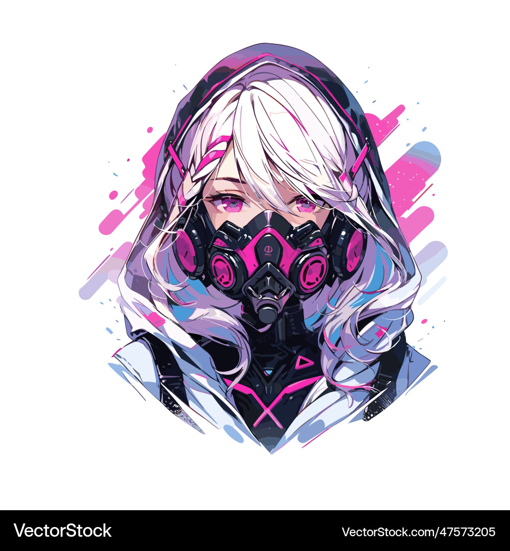 Japanese anime girl Royalty Free Vector Image - VectorStock