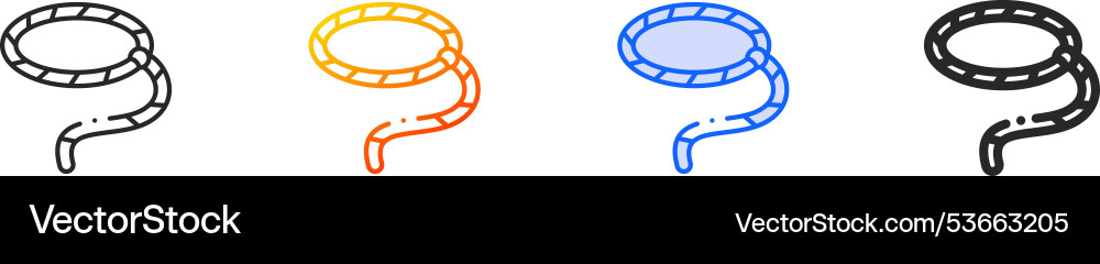 Lasso iconthin linear gradient blue stroke Vector Image