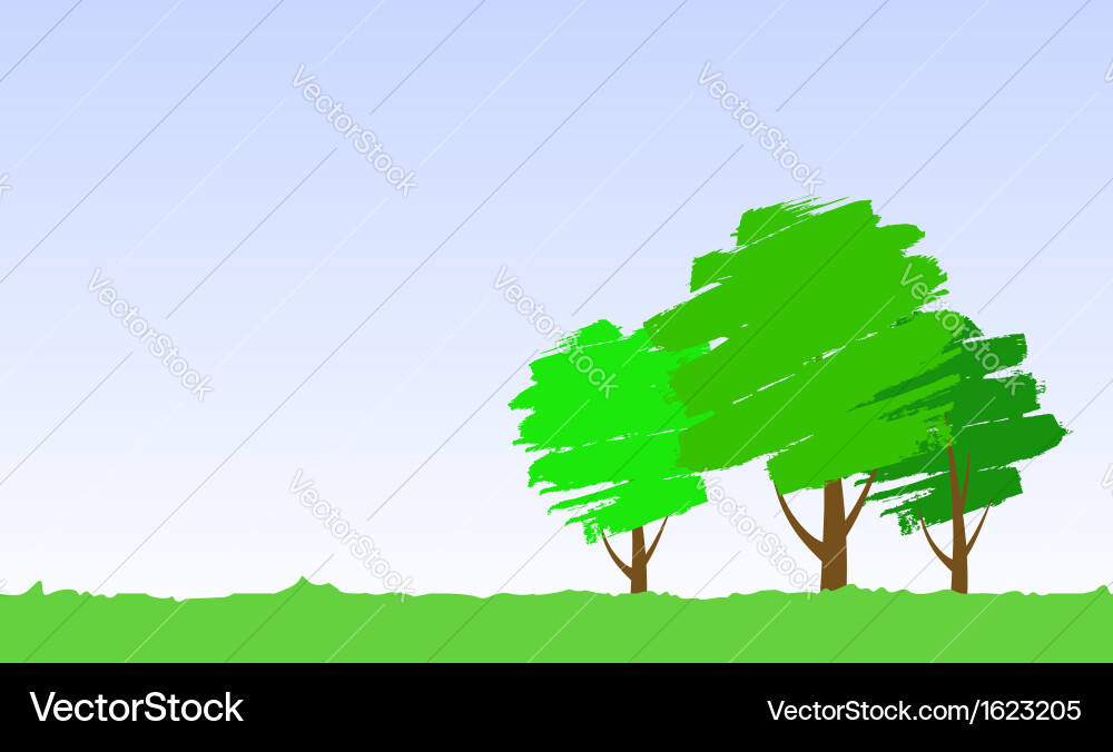 Paint tree Royalty Free Vector Image - VectorStock