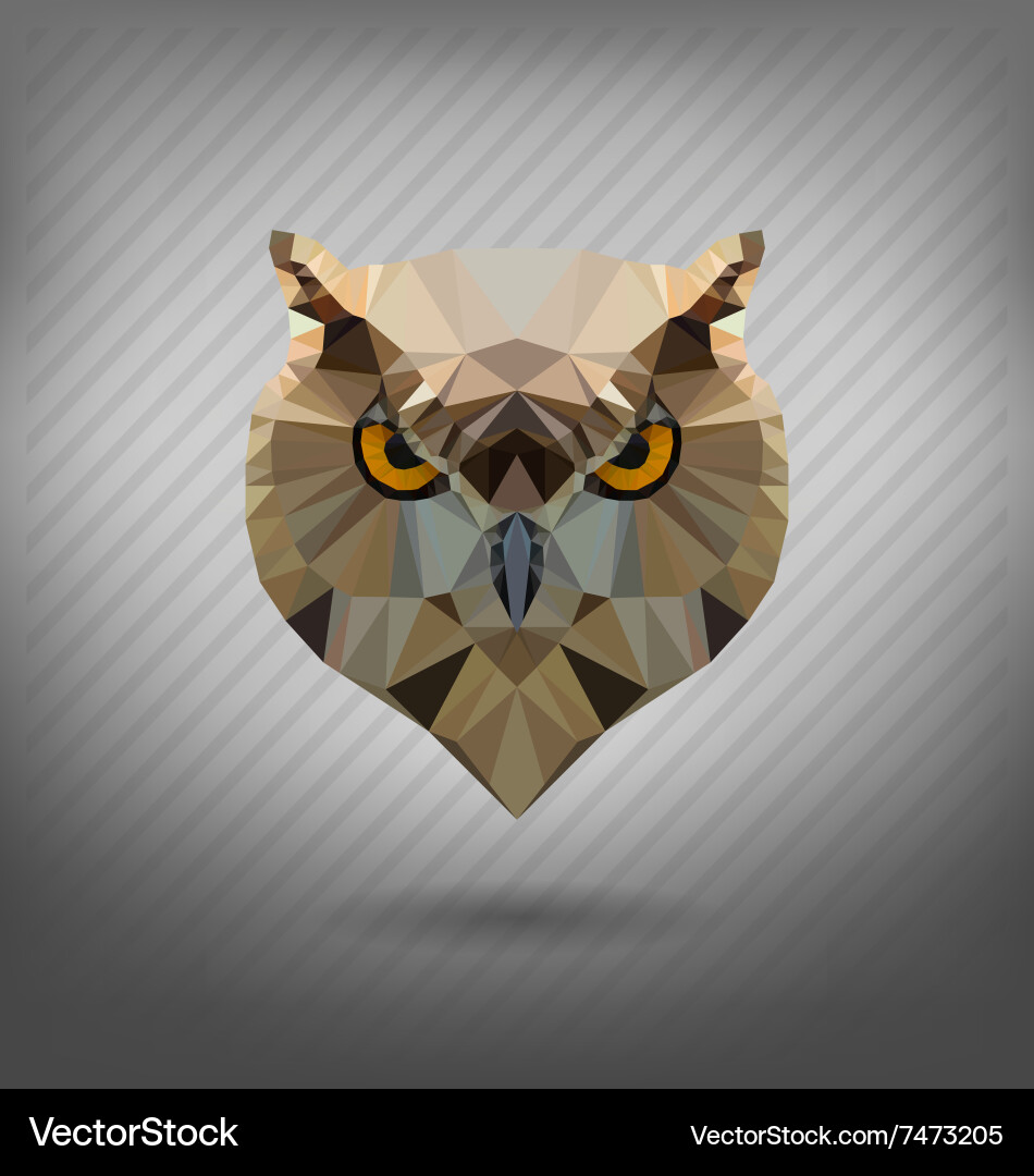 Polygonal Owl Shape Royalty Free Vector Image - VectorStock