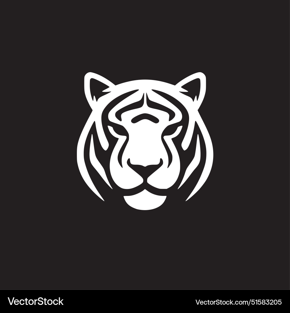 Tiger - minimalist and simple silhouette Vector Image