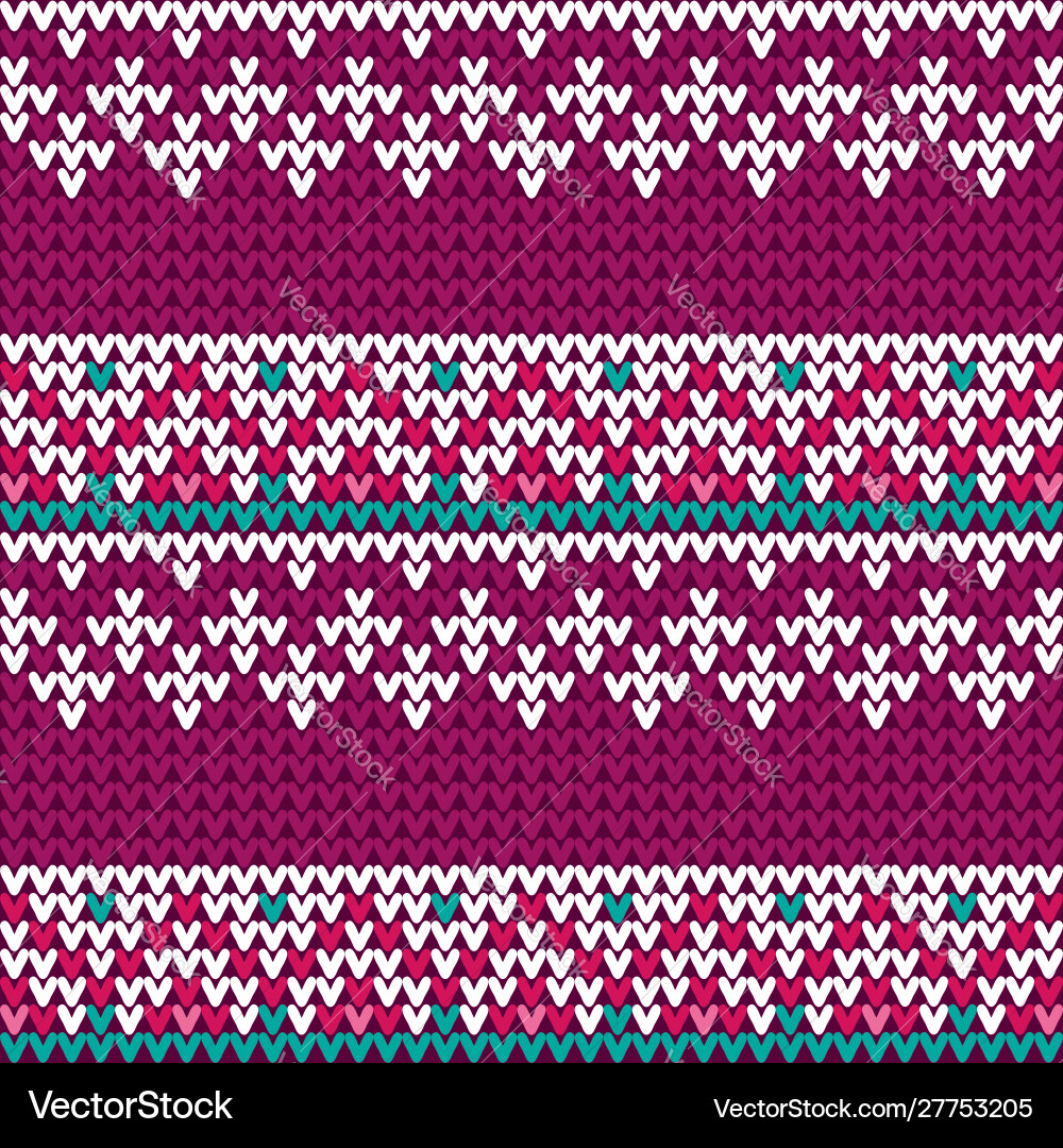 Traditional Fair Isle Knitted Pattern Royalty Free Vector