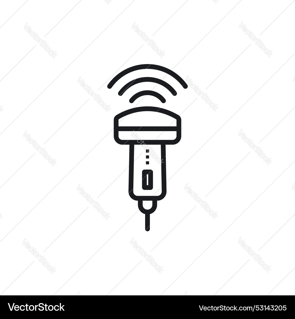 Ultrasound icon symbol on white background Vector Image