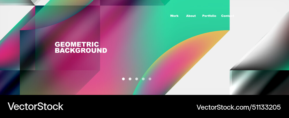 Vibrant geometric background with rainbow Vector Image