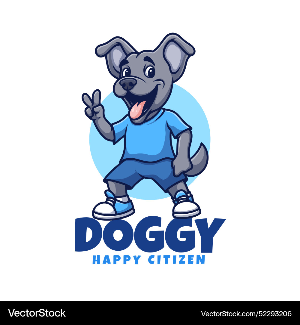 Dog happy cartoon Royalty Free Vector Image - VectorStock