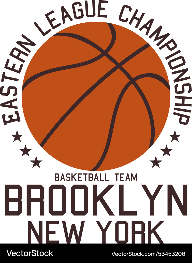 Eastern league championship basketball Royalty Free Vector