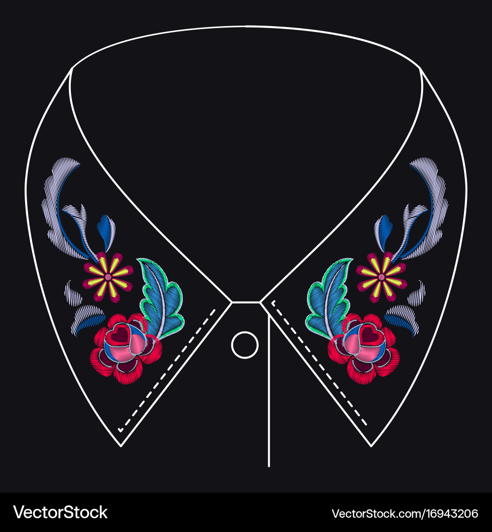 Embroidery pattern for design Royalty Free Vector Image