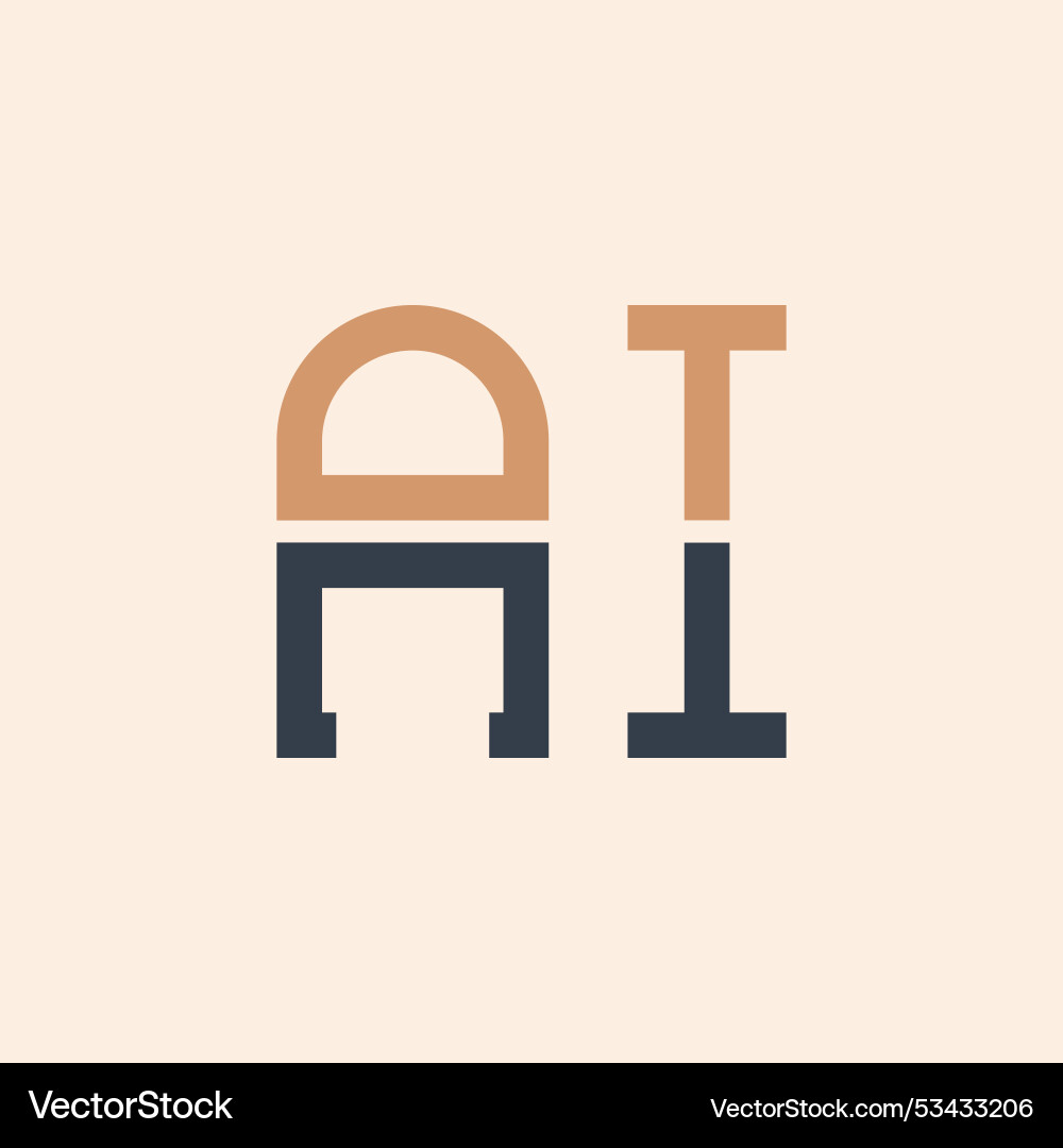 Modern ai letter logo design creative Royalty Free Vector