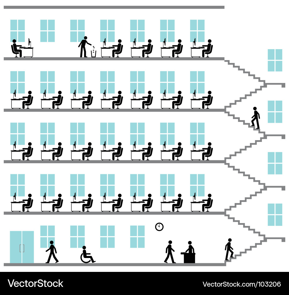 Office block Royalty Free Vector Image - VectorStock