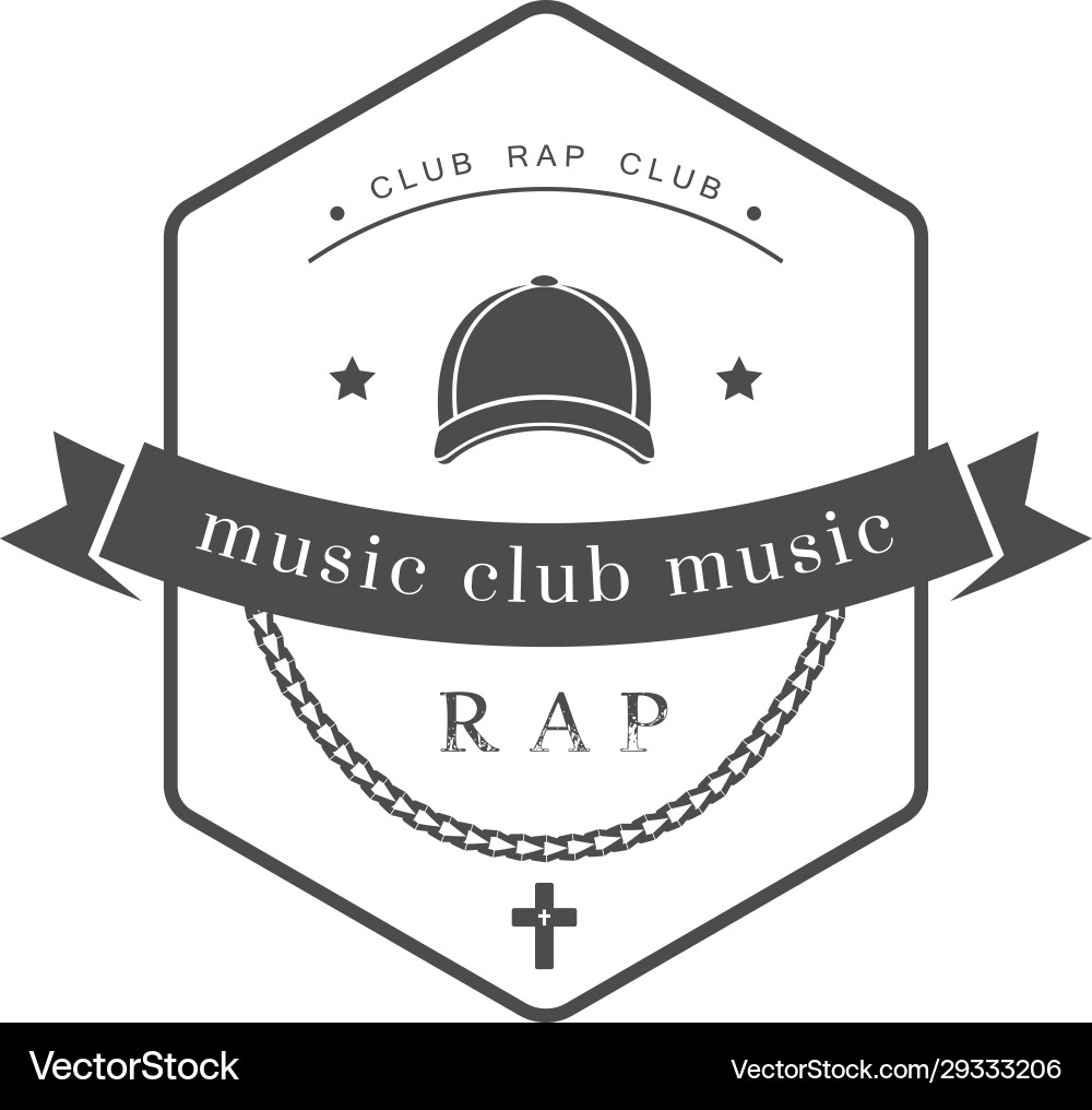 Rap music logo Royalty Free Vector Image - VectorStock