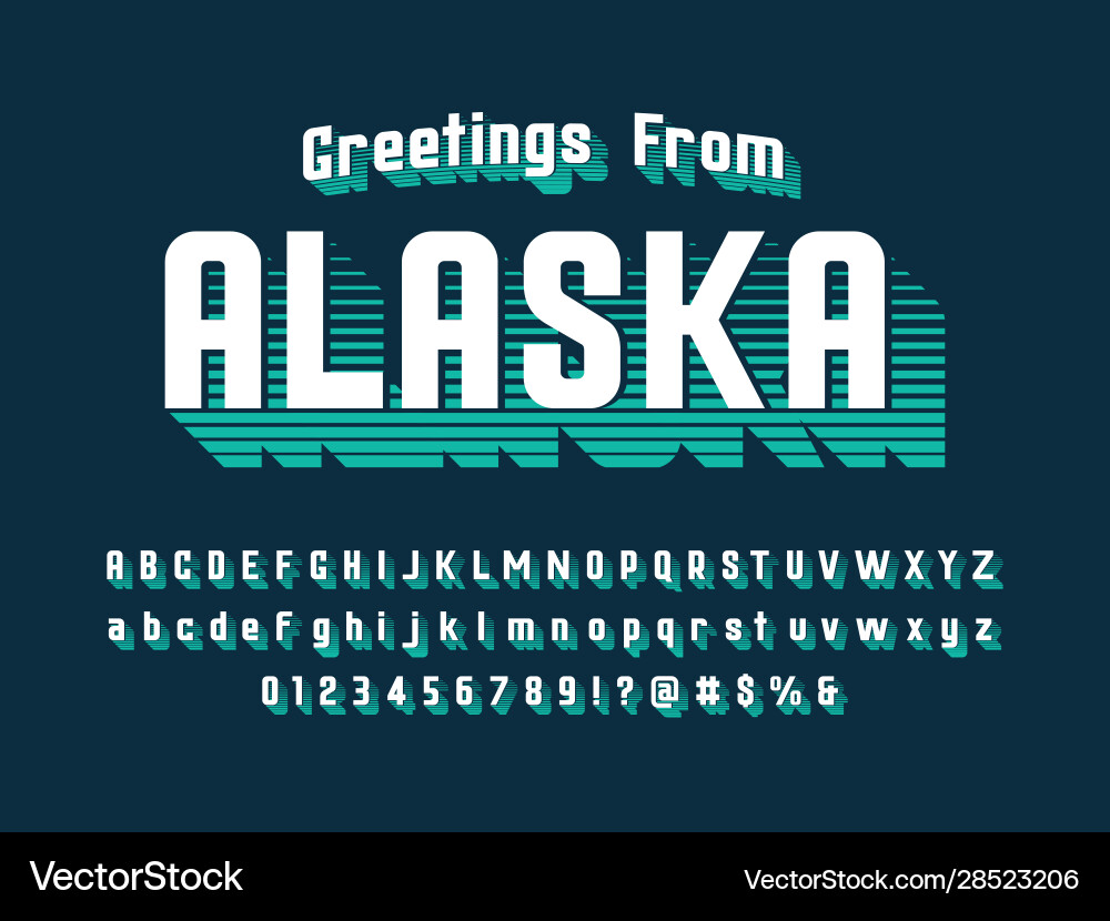 Retro font Royalty Free Vector Image - VectorStock