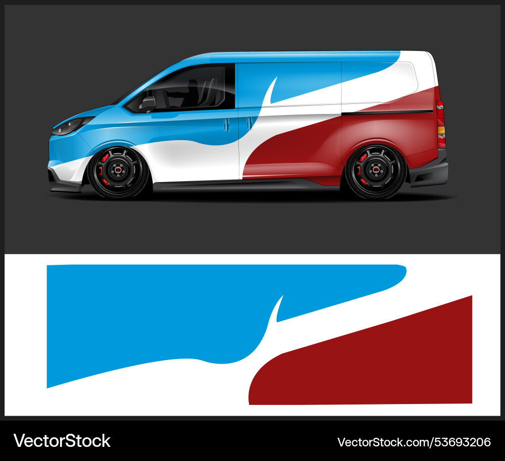 Vinyl vehicle wrap sticker design for adventure Vector Image