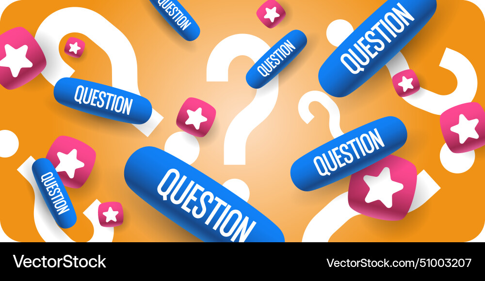 A poster with question marks Royalty Free Vector Image